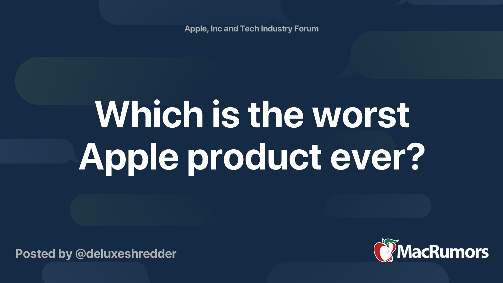 Which is the worst Apple product ever? | MacRumors Forums