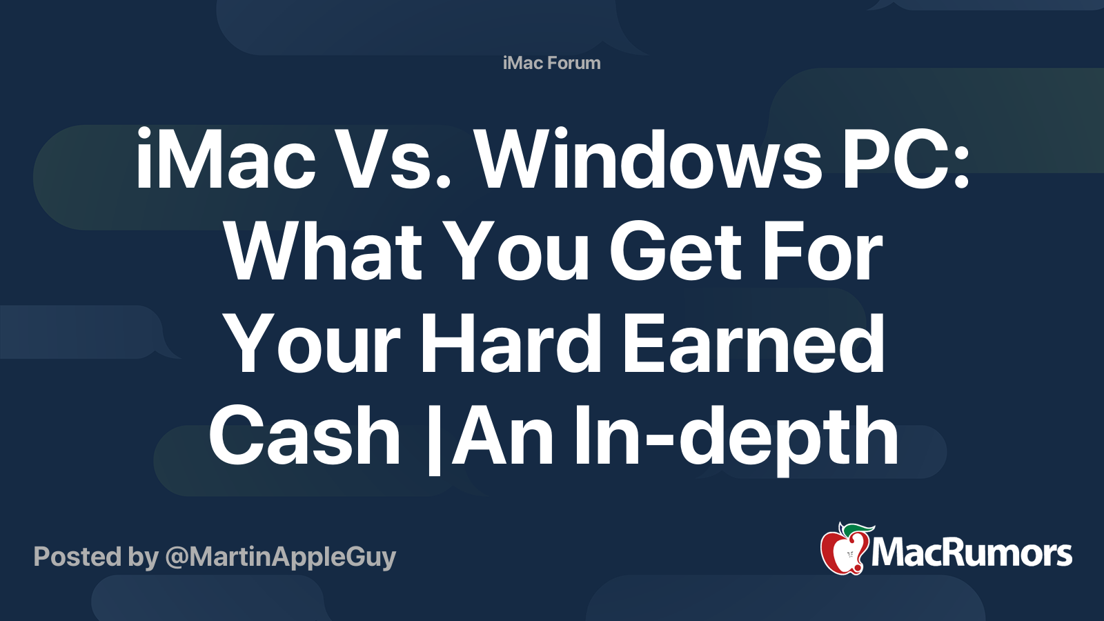 iMac Vs. Windows PC: What You Get For Your Hard Earned Cash |An In ...