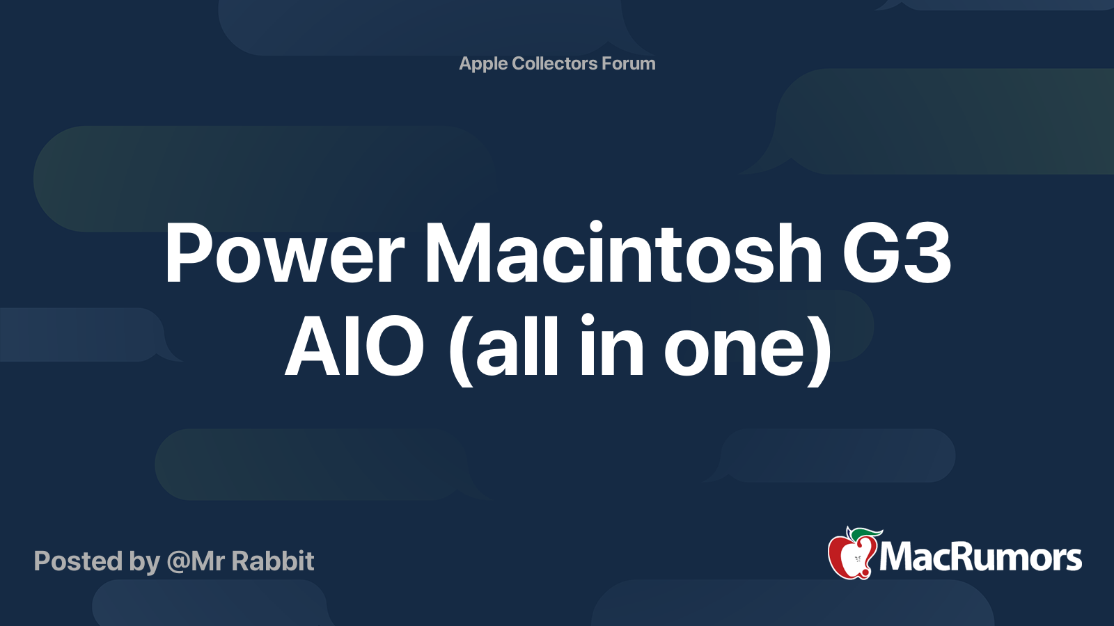 Power Macintosh G3 AIO (all in one) | MacRumors Forums