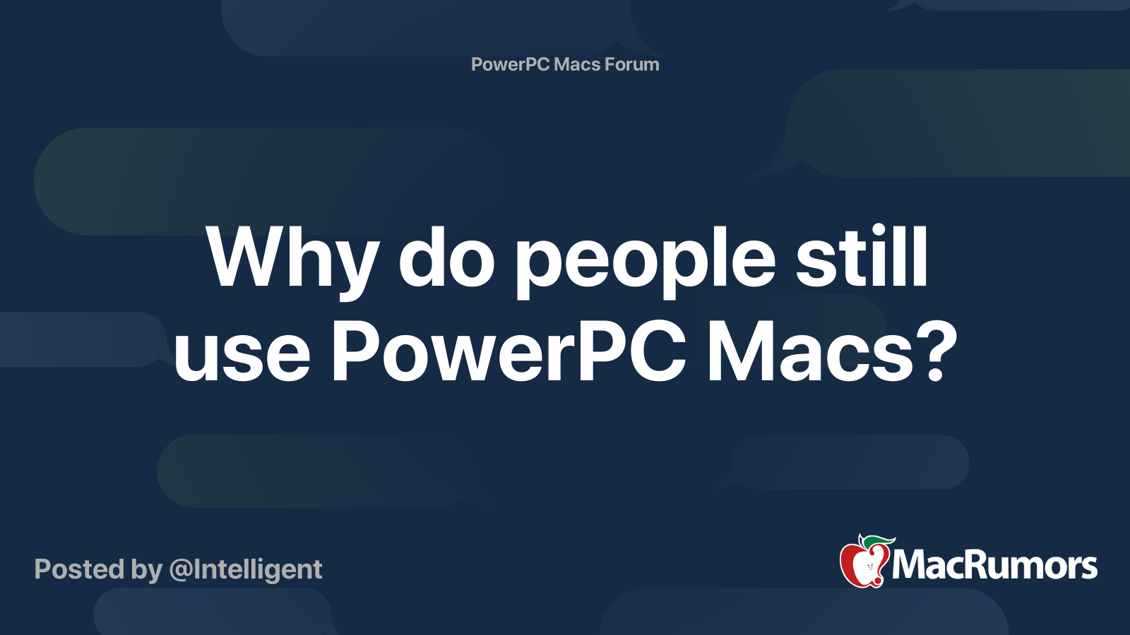 Why Do People Still Use Powerpc Macs Macrumors Forums