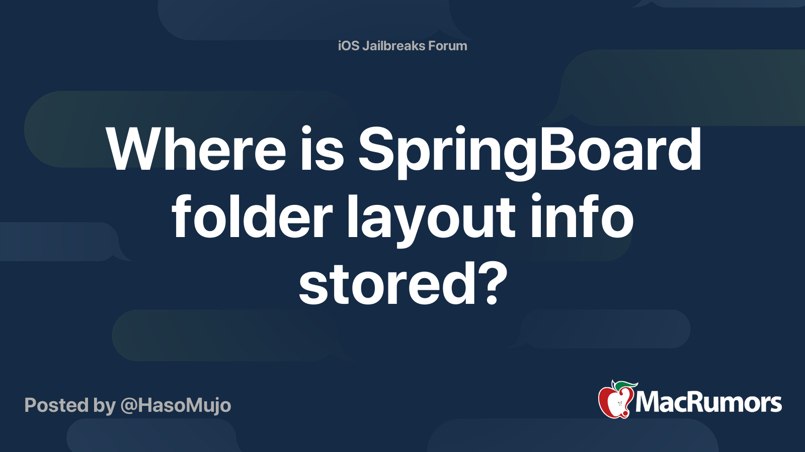 Where is SpringBoard folder layout info stored? | MacRumors Forums