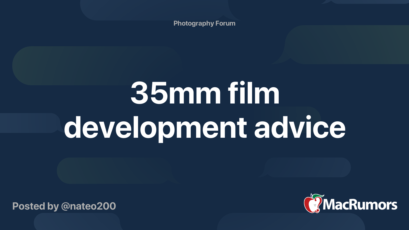 35mm film development advice | MacRumors Forums