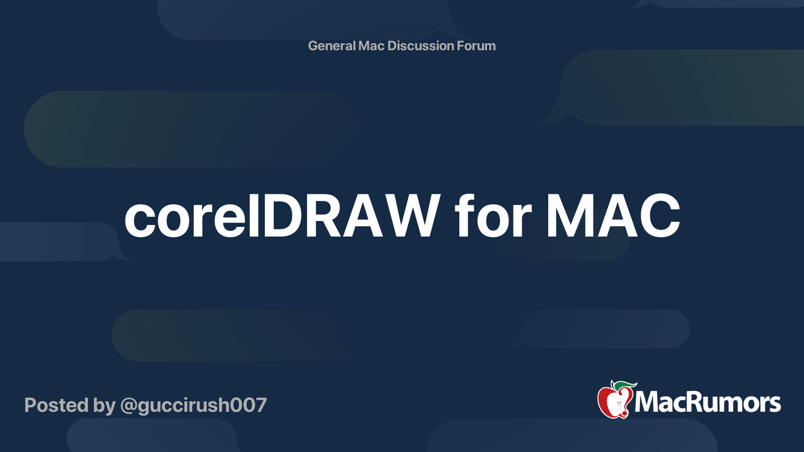 corelDRAW for MAC | MacRumors Forums