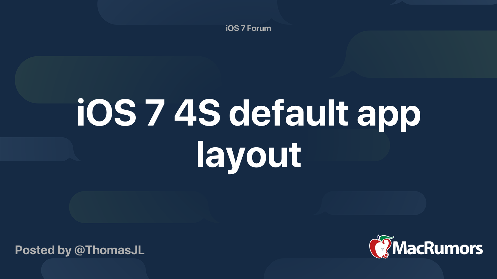 iOS 7 4S default app layout | MacRumors Forums