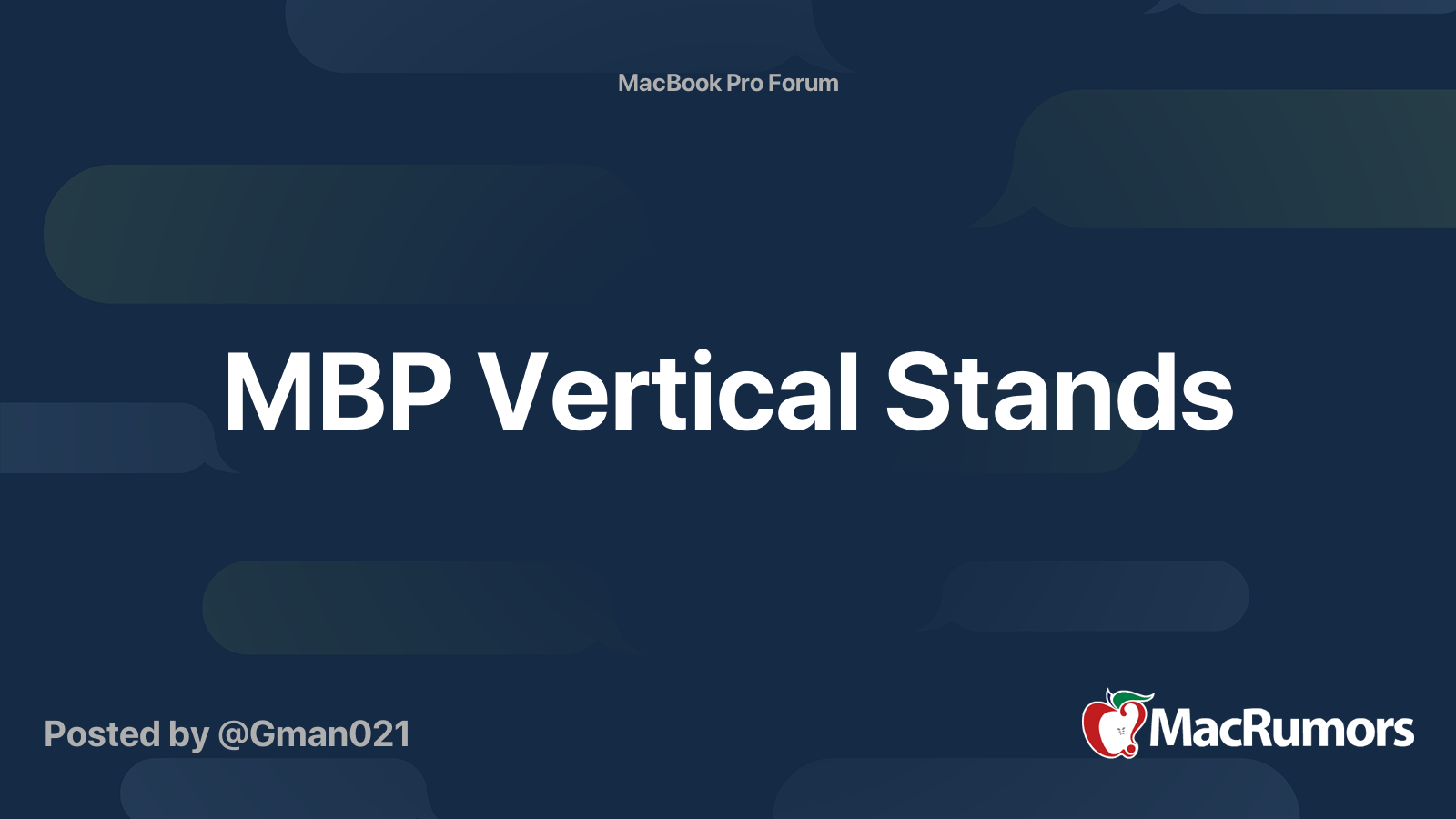MBP Vertical Stands | MacRumors Forums