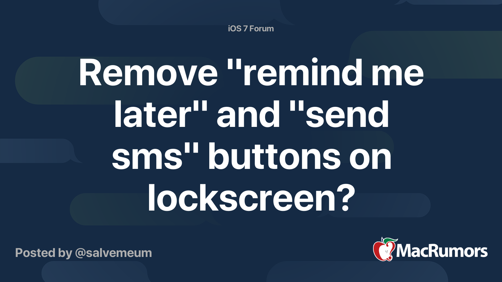 Remove "remind me later" and "send sms" buttons on lockscreen ...