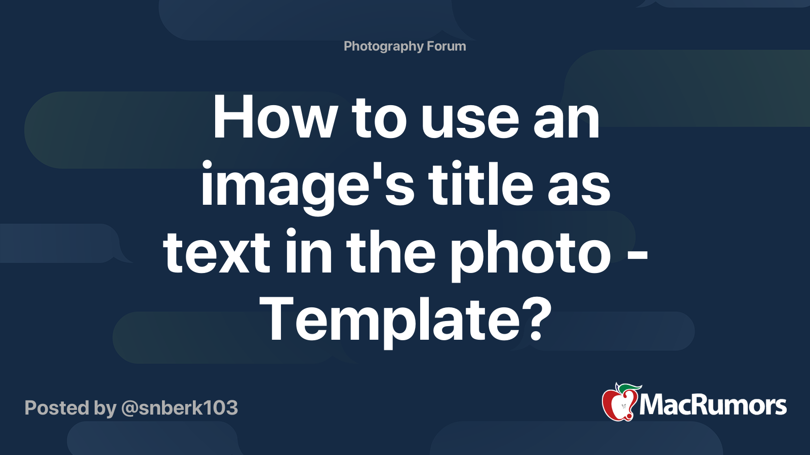 How to use an image's title as text in the photo - Template ...
