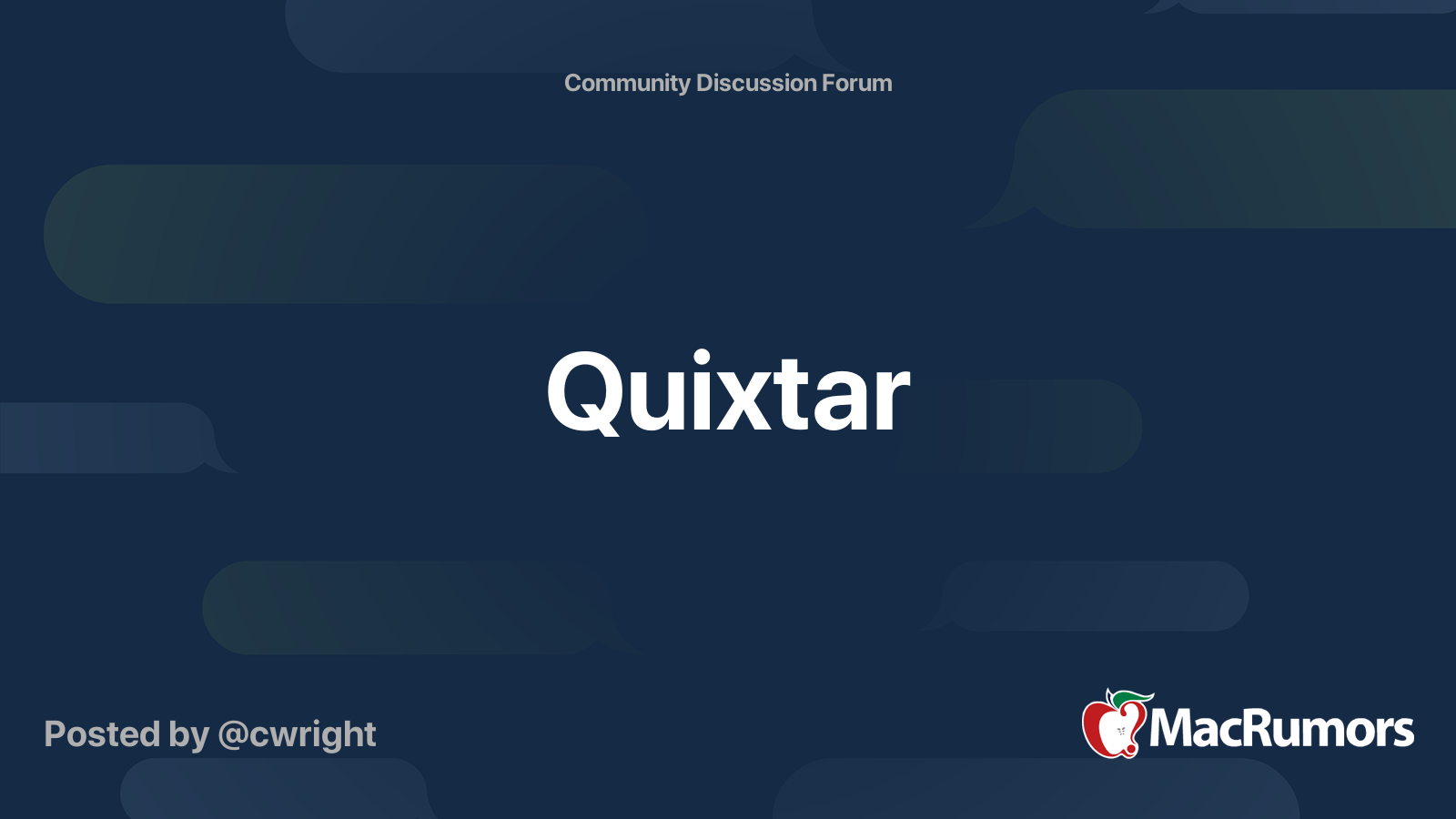 Quixtar | MacRumors Forums