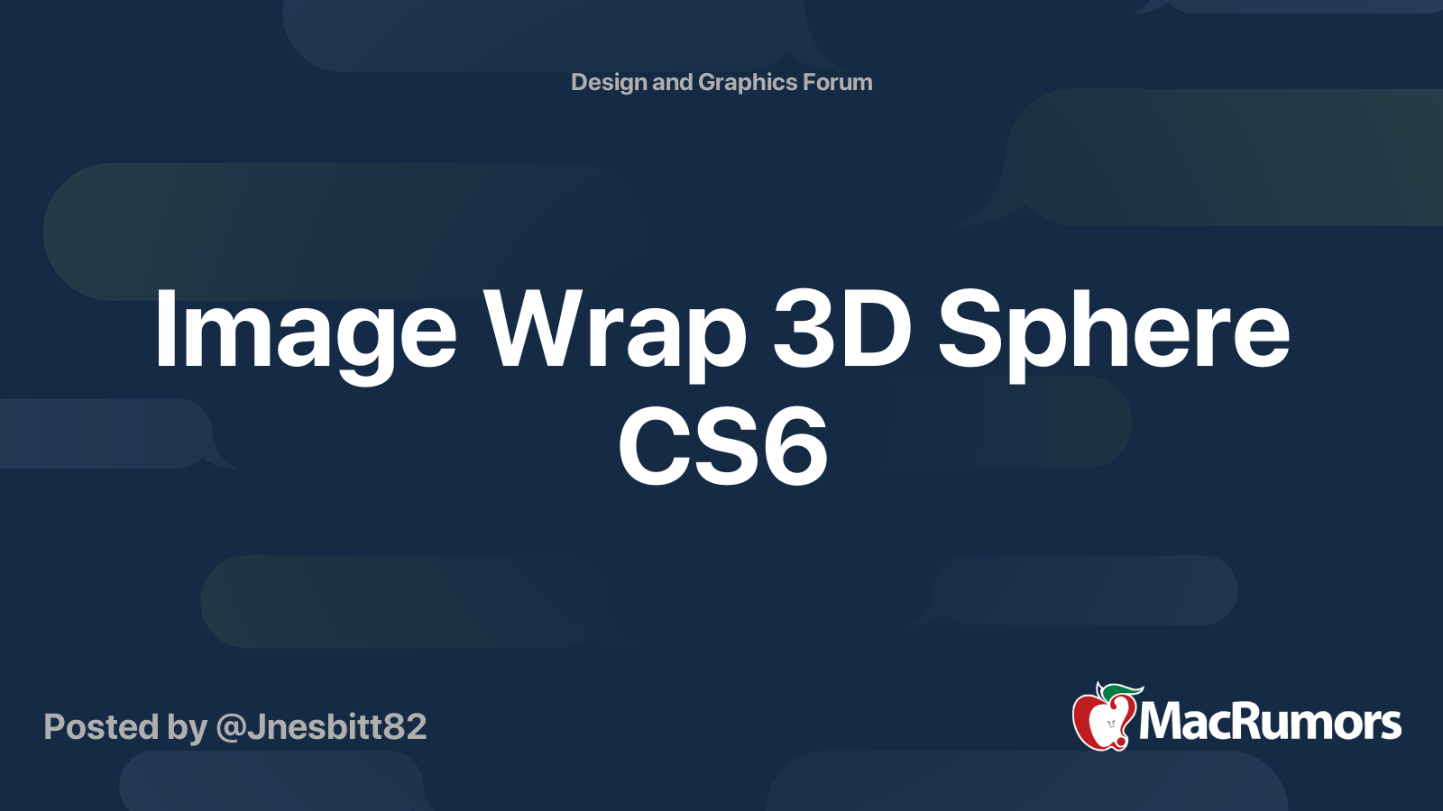 Image Wrap 3D Sphere CS6 | MacRumors Forums