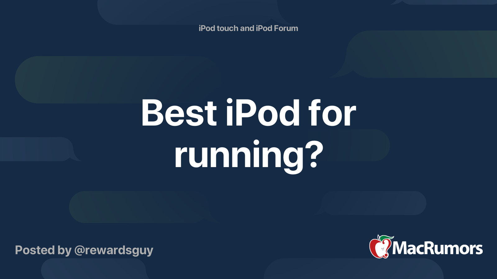 Best iPod for running? | MacRumors Forums