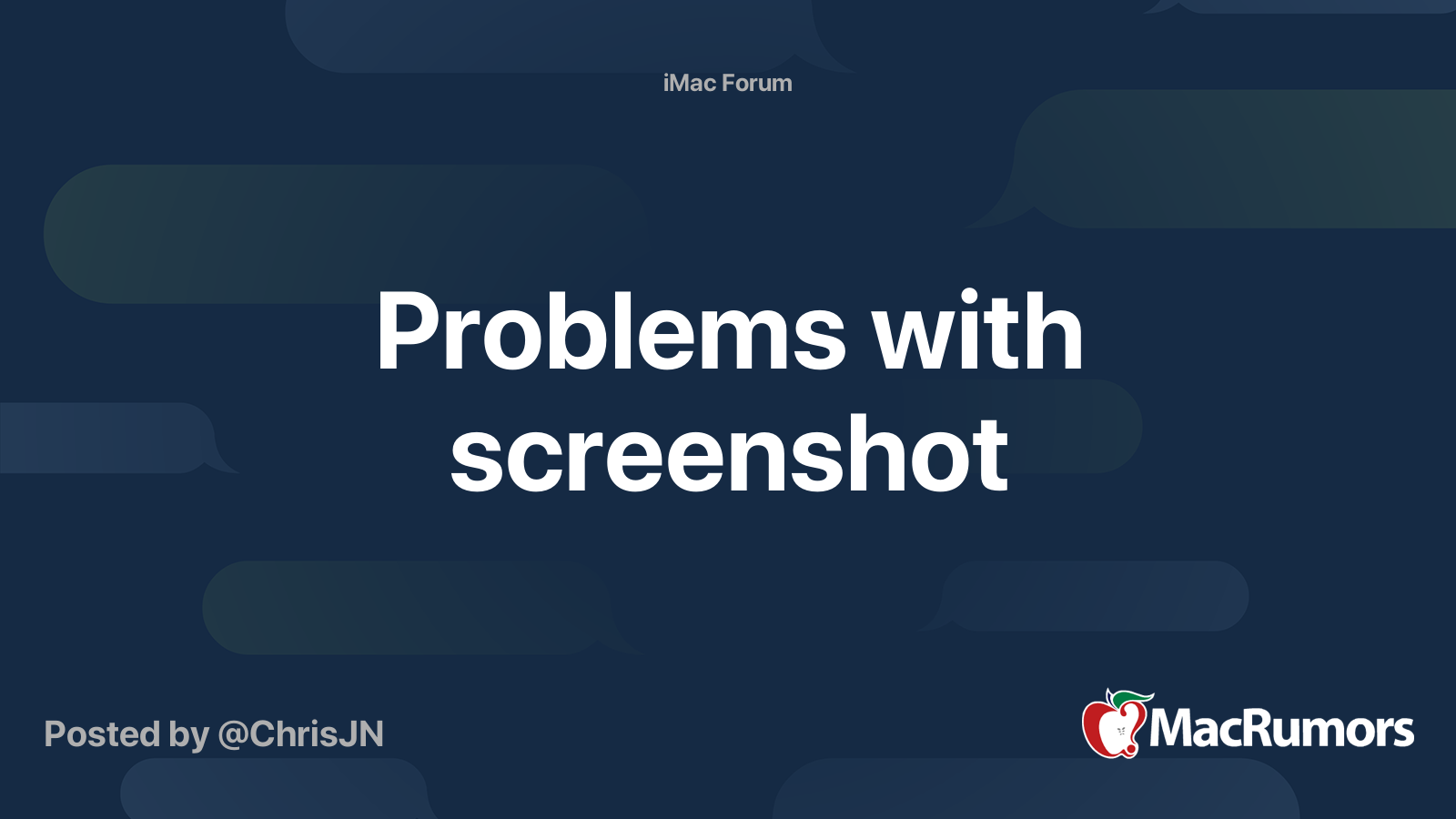 Problems with screenshot | MacRumors Forums