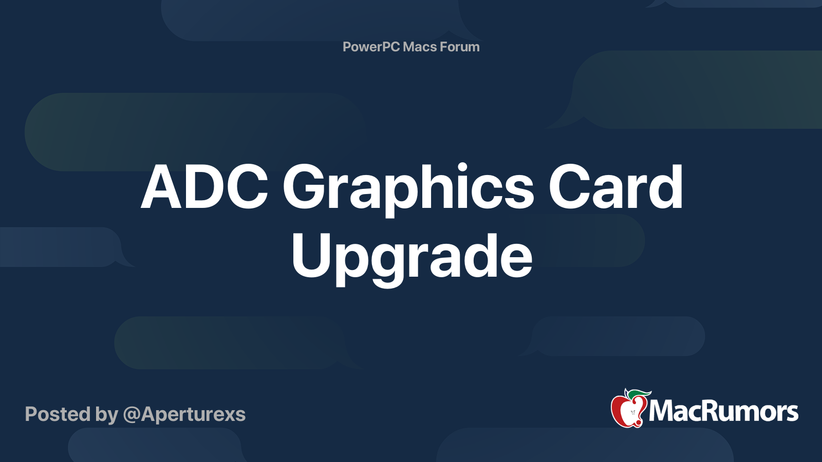 ADC Graphics Card Upgrade | MacRumors Forums