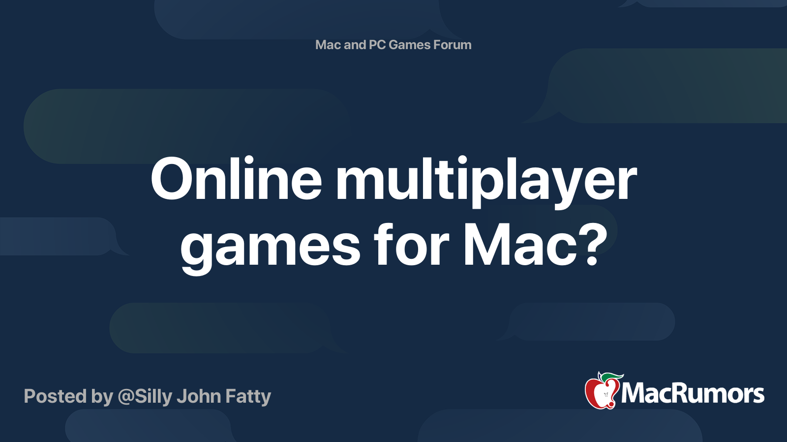 Online Multiplayer Games For Mac Macrumors Forums 6238