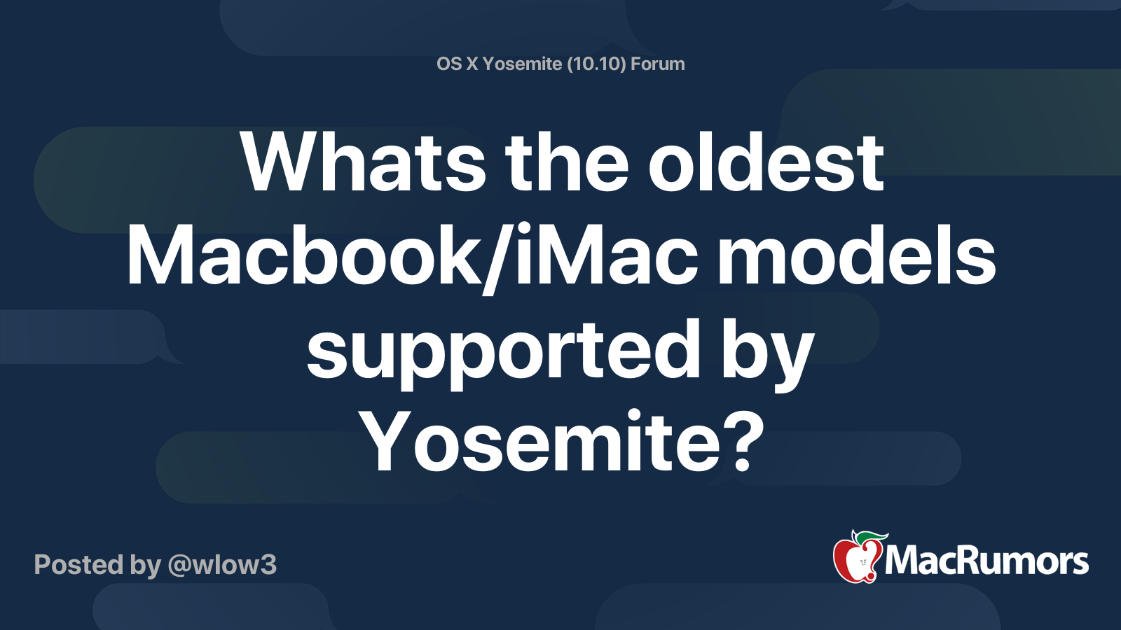 Whats The Oldest Macbookimac Models Supported By Yosemite Macrumors Forums 0381
