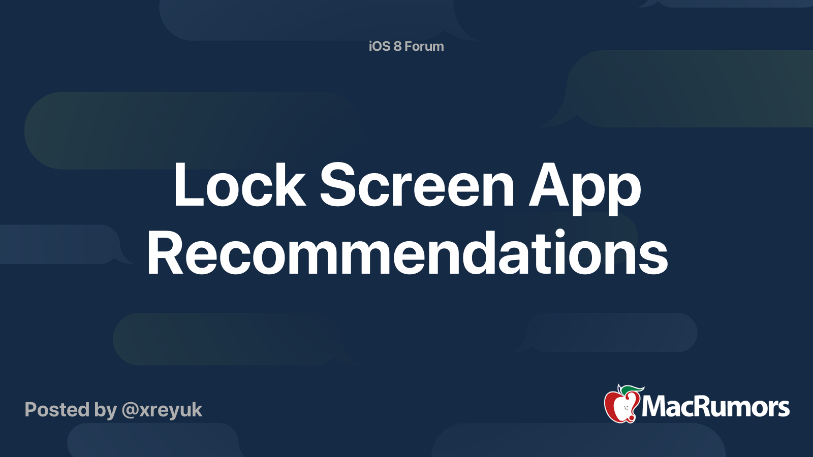 Lock Screen App Recommendations | MacRumors Forums