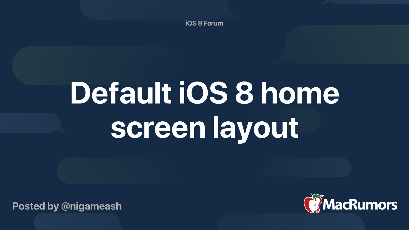 Default iOS 8 home screen layout | MacRumors Forums