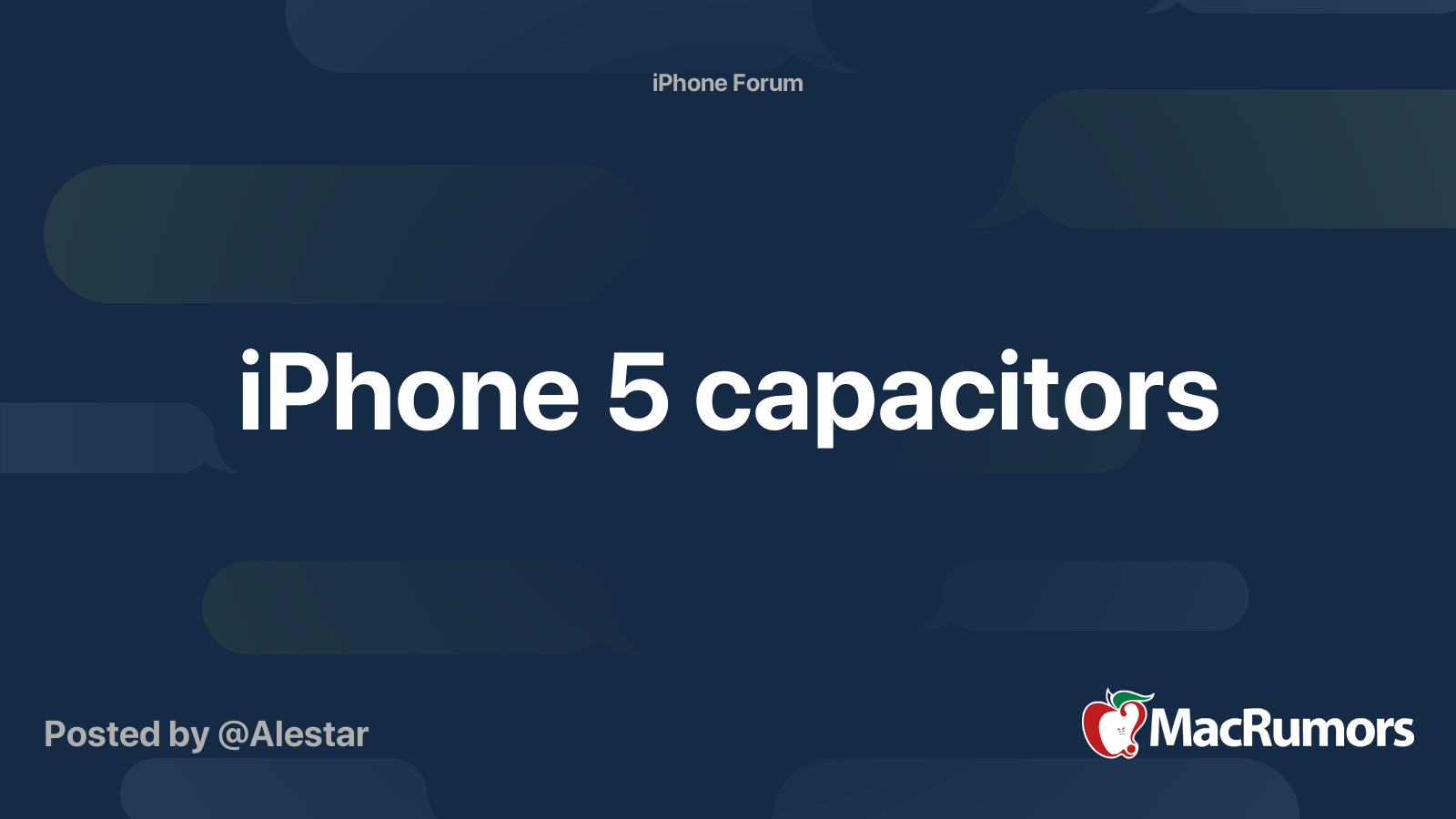 iPhone 5 capacitors | MacRumors Forums