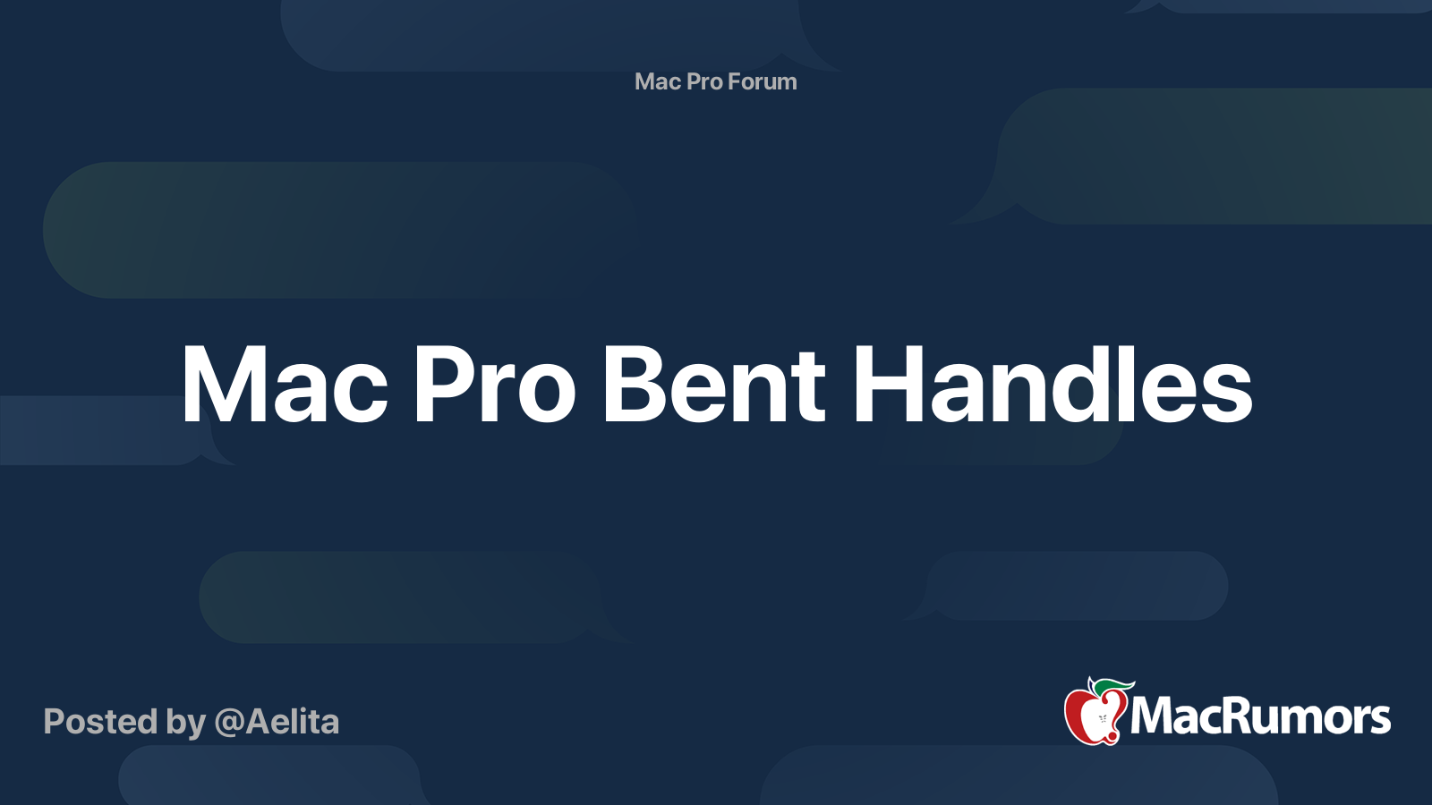 Mac Pro Bent Handles | MacRumors Forums