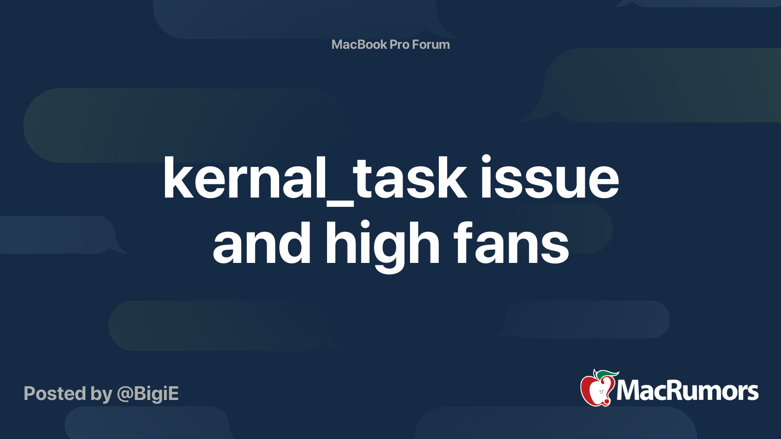 kernal_task issue and high fans | MacRumors Forums