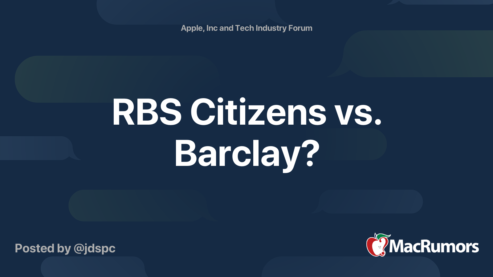 RBS Citizens vs. Barclay? | MacRumors Forums
