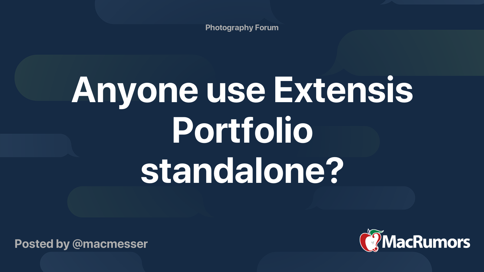 Anyone use Extensis Portfolio standalone? | MacRumors Forums