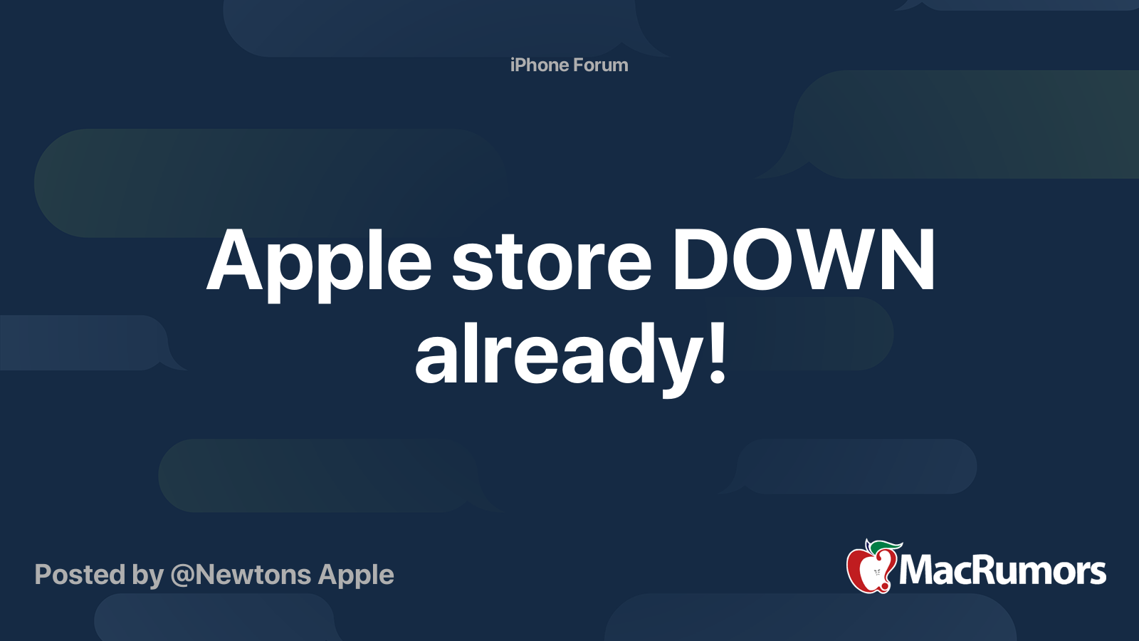 Apple store DOWN already! | MacRumors Forums