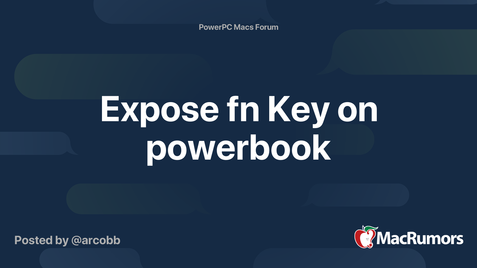 Expose fn Key on powerbook | MacRumors Forums