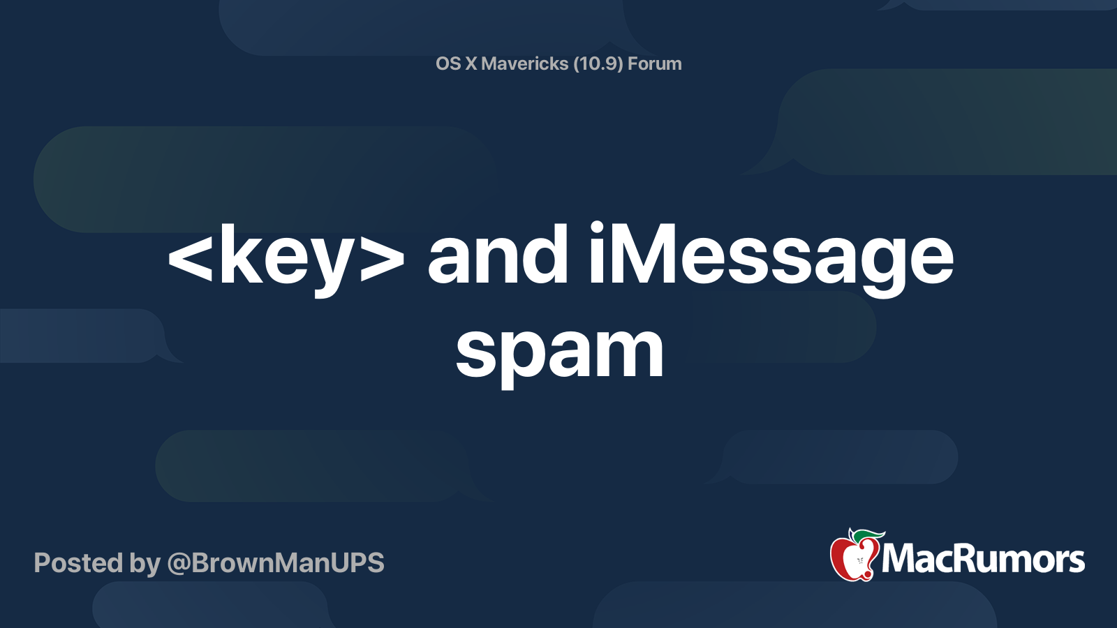 and iMessage spam | MacRumors Forums
