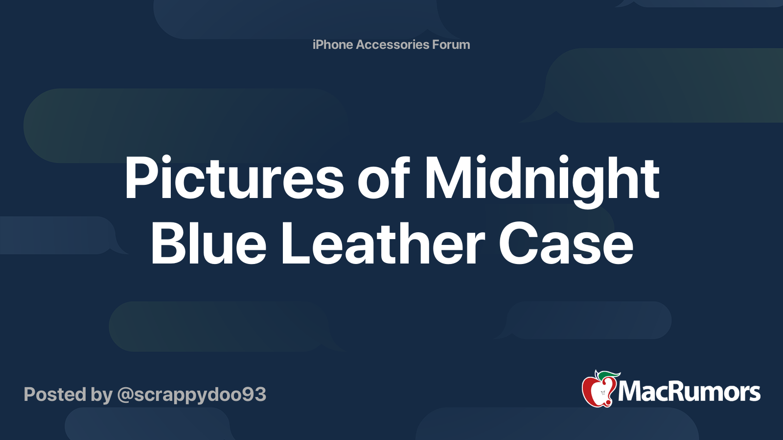 Pictures of Midnight Blue Leather Case | MacRumors Forums