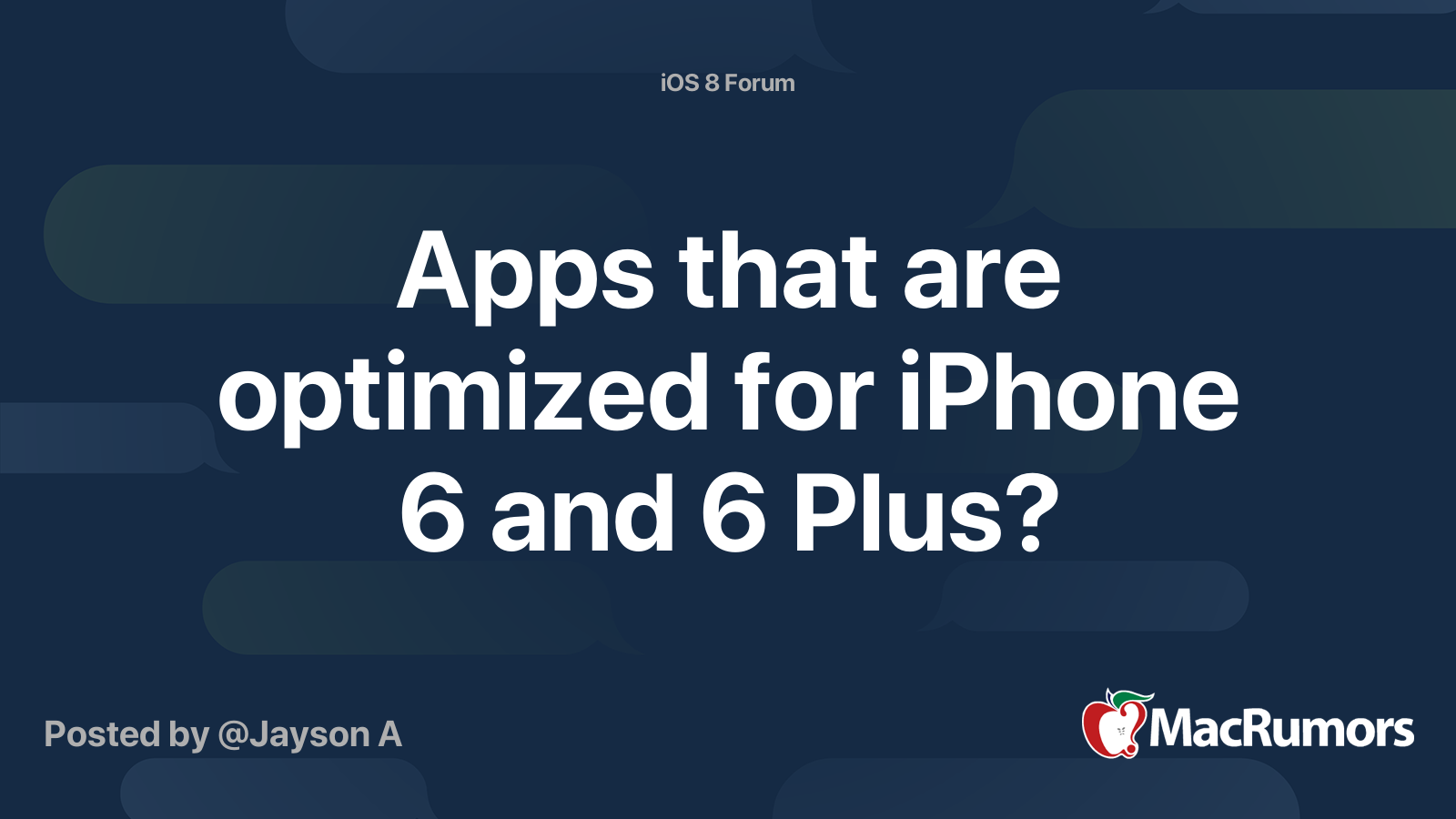 Apps That Are Optimized For Iphone 6 And 6 Plus Macrumors Forums