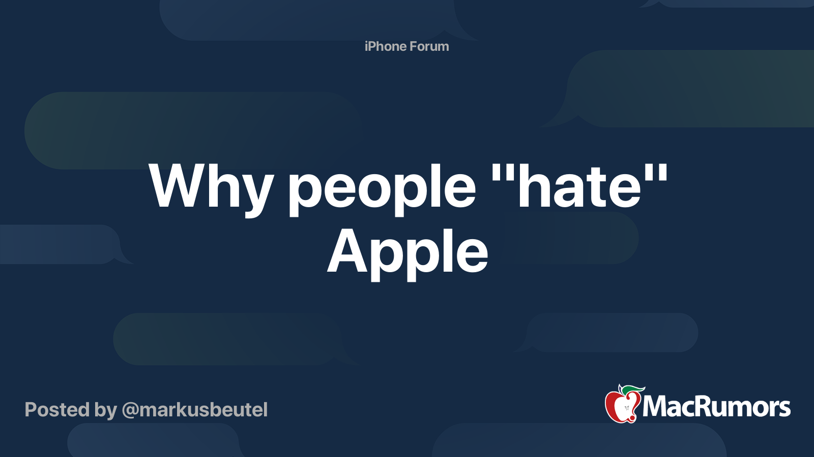 Why people "hate" Apple | MacRumors Forums