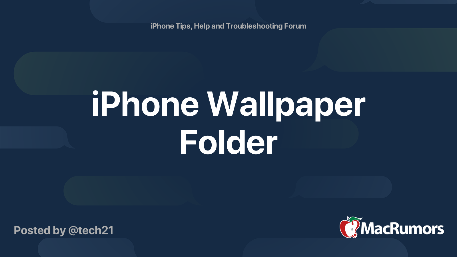 iPhone Wallpaper Folder | MacRumors Forums