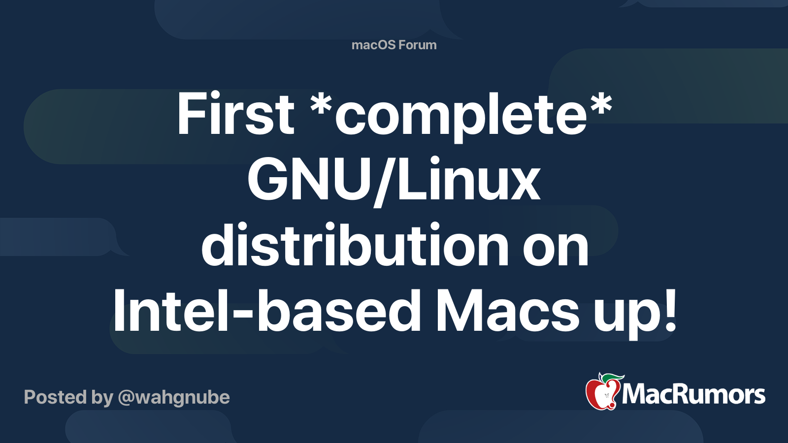 First *complete* GNU/Linux distribution on Intel-based Macs up ...