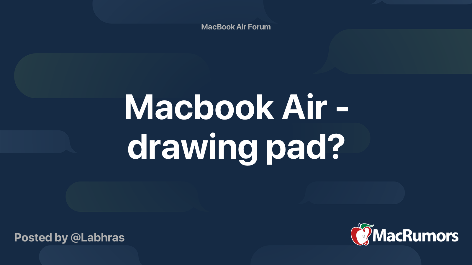 Macbook Air - drawing pad? | MacRumors Forums