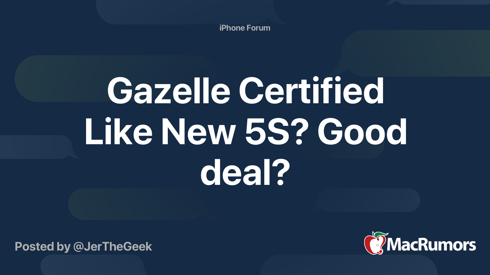 Gazelle Certified Like New 5S? Good deal? | MacRumors Forums