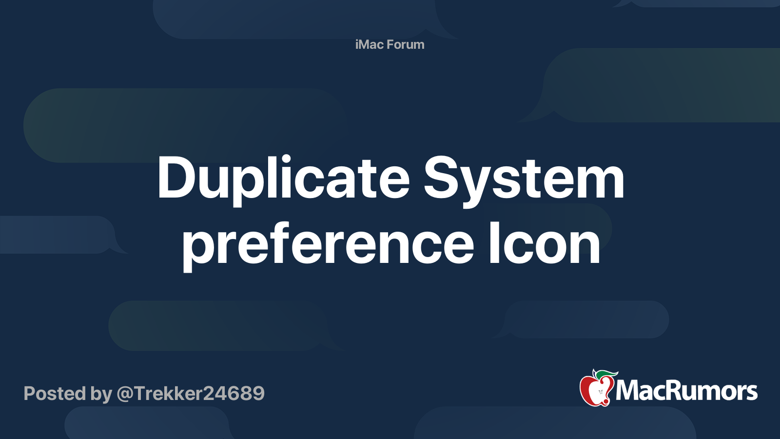 Duplicate System preference Icon | MacRumors Forums