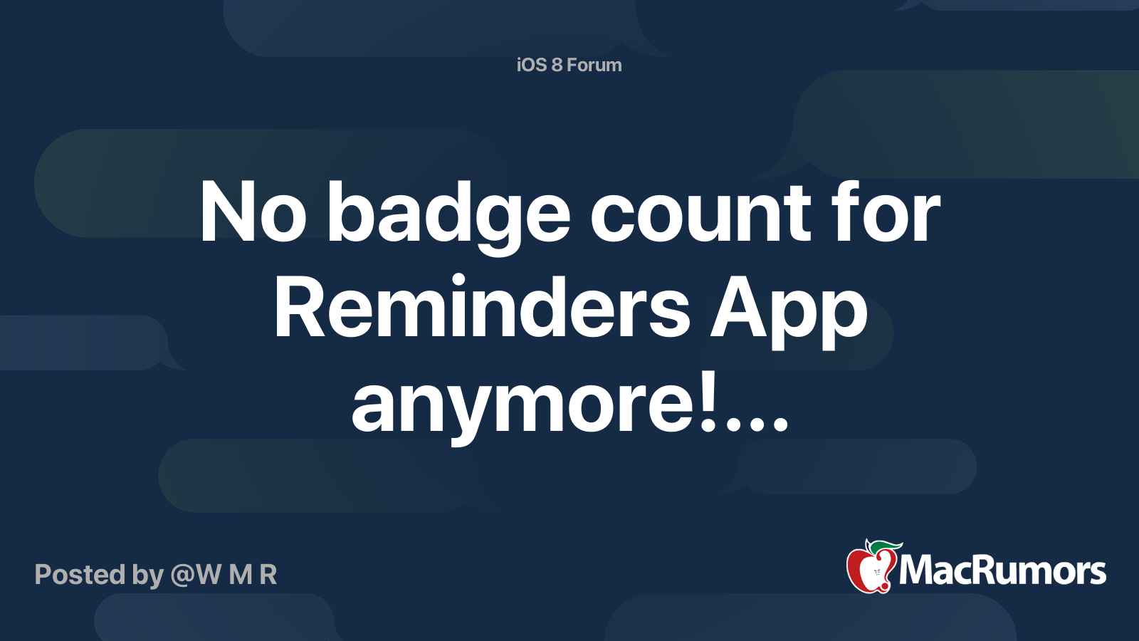 No badge count for Reminders App anymore!... | MacRumors Forums