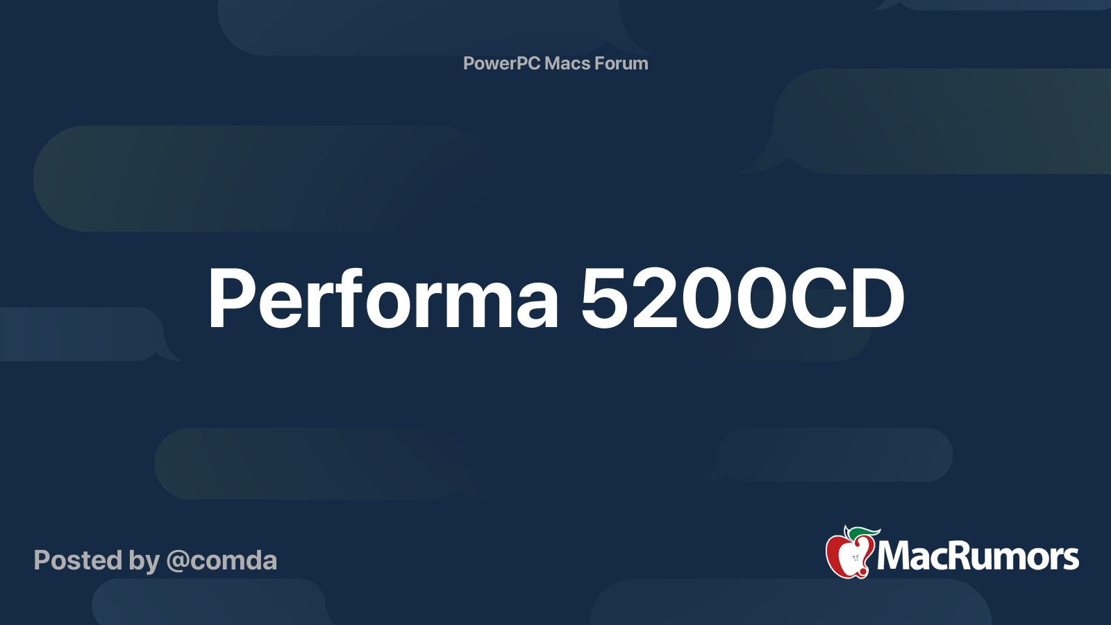 Performa 5200CD | MacRumors Forums