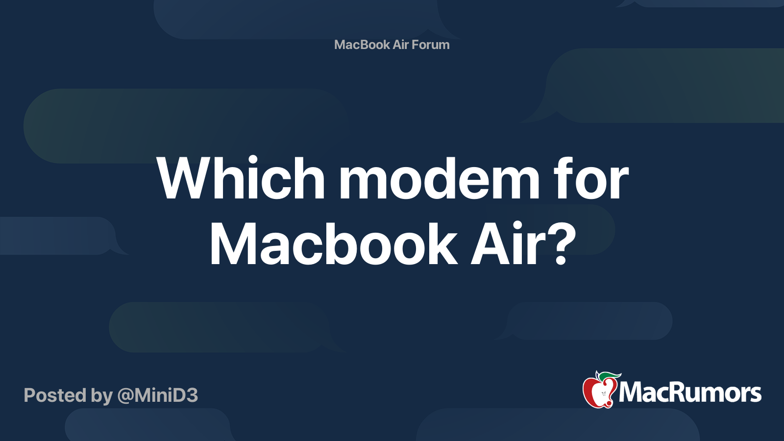 Which modem for Macbook Air? | MacRumors Forums