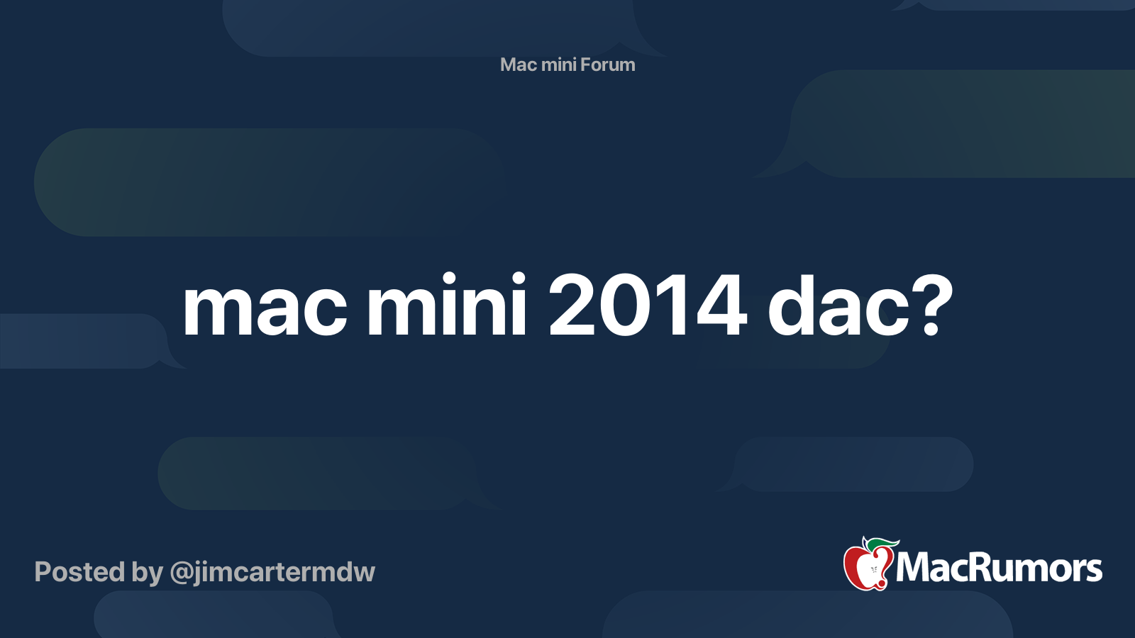 mac mini 2014 dac? | MacRumors Forums