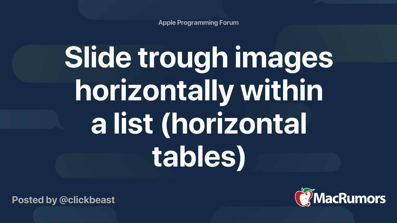 Slide trough images horizontally within a list (horizontal tables ...