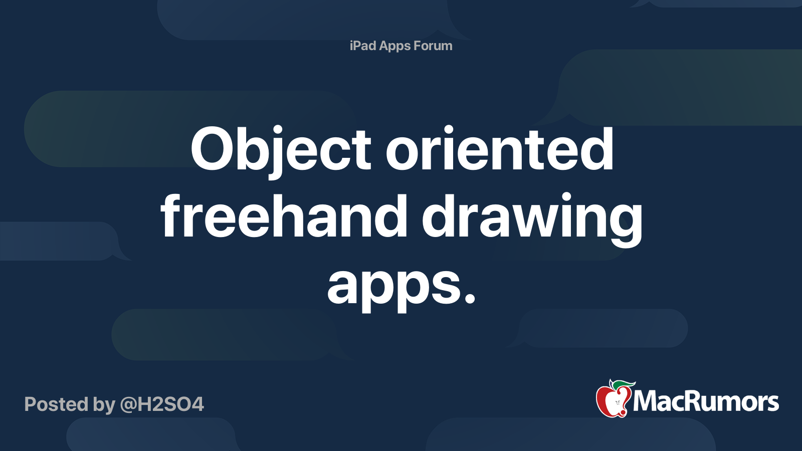 Object oriented freehand drawing apps. | MacRumors Forums