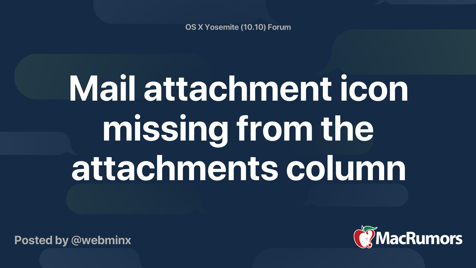 Mail attachment icon missing from the attachments column | MacRumors Forums
