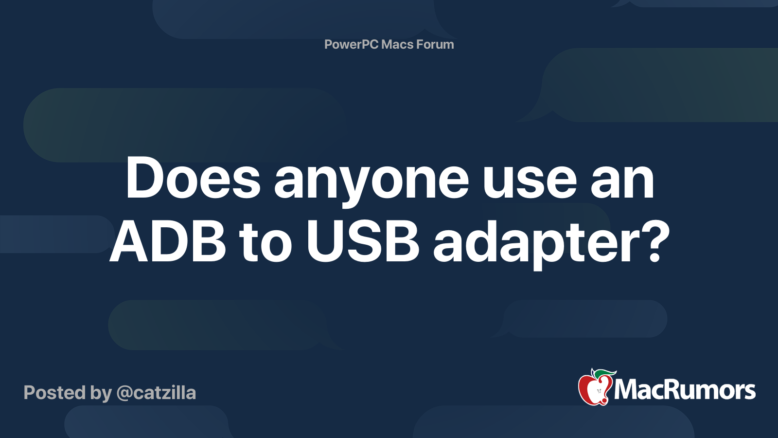 Does anyone use an ADB to USB adapter? | MacRumors Forums