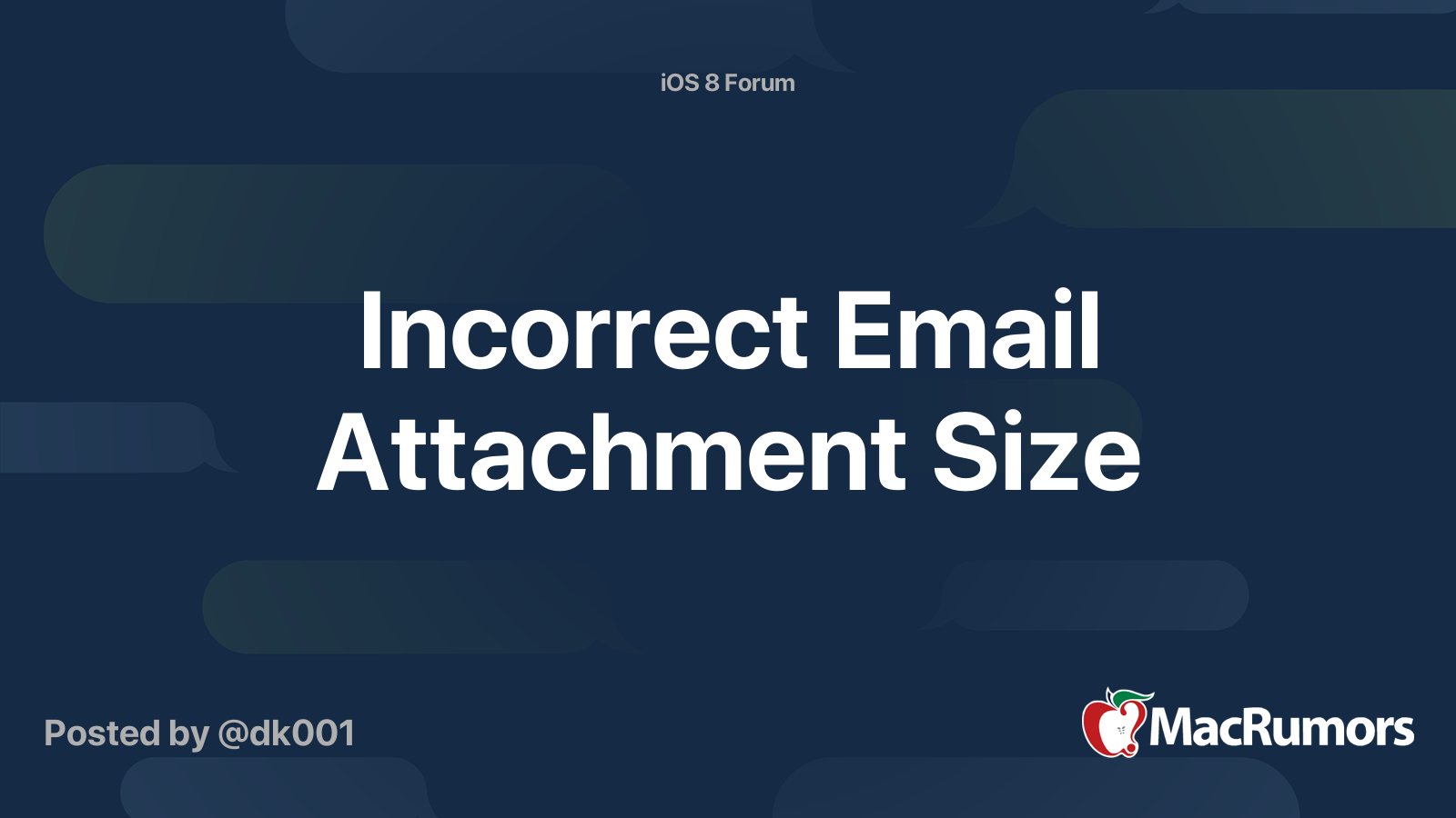 Incorrect Email Attachment Size | MacRumors Forums
