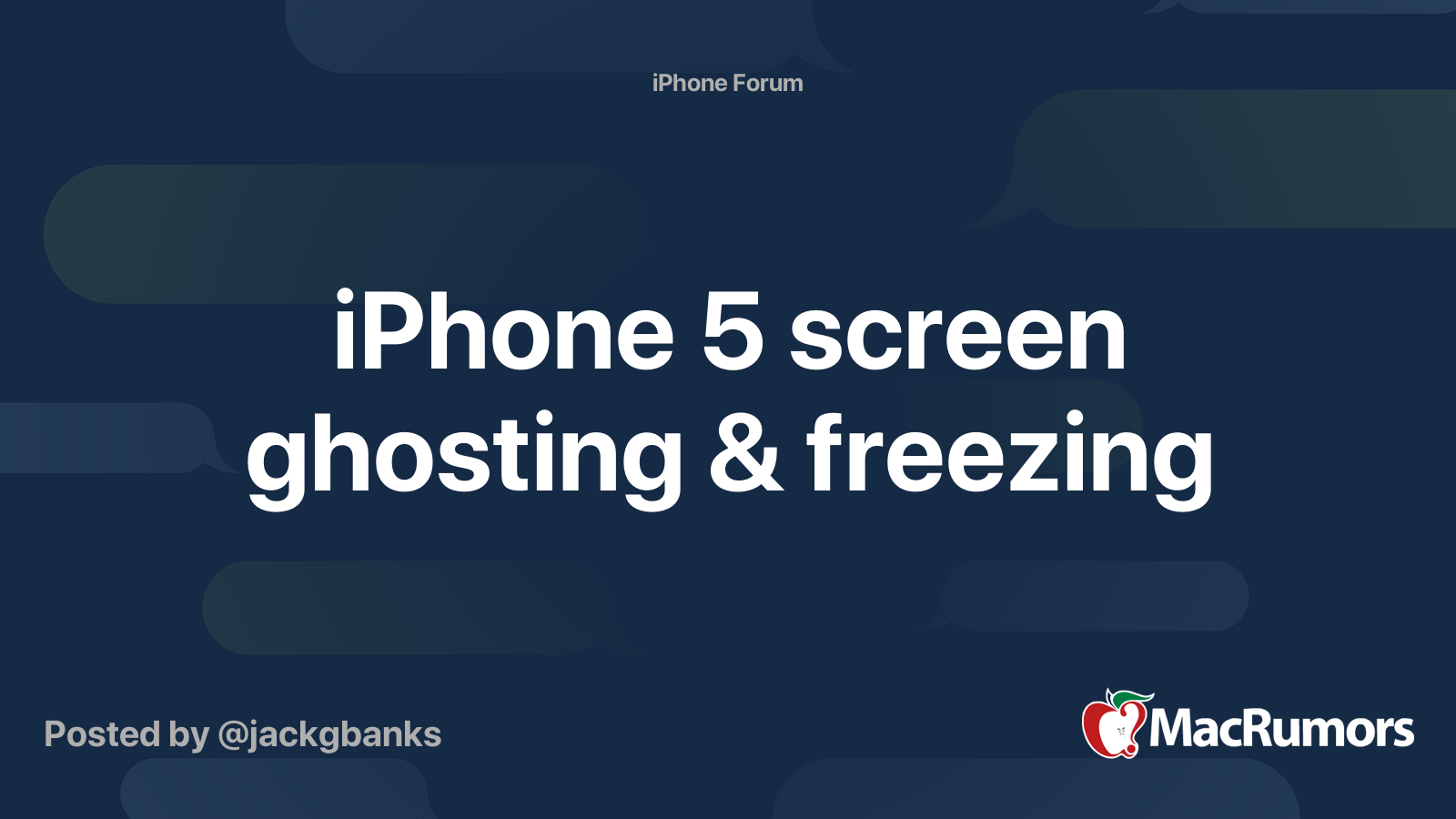 iPhone 5 screen ghosting & freezing | MacRumors Forums