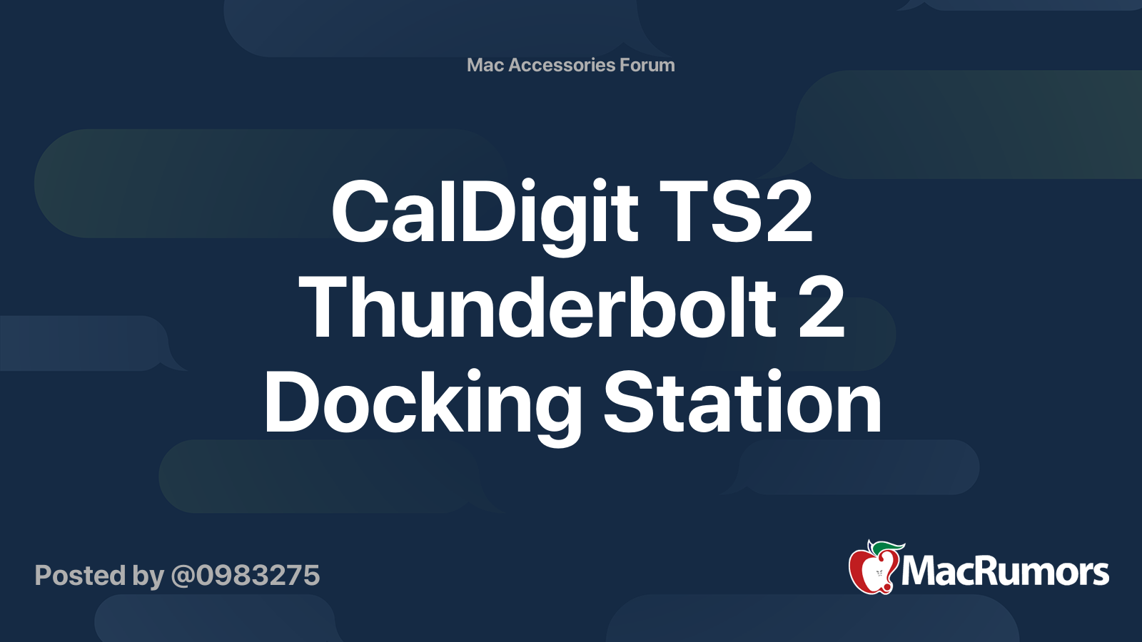 CalDigit TS2 Thunderbolt 2 Docking Station | MacRumors Forums