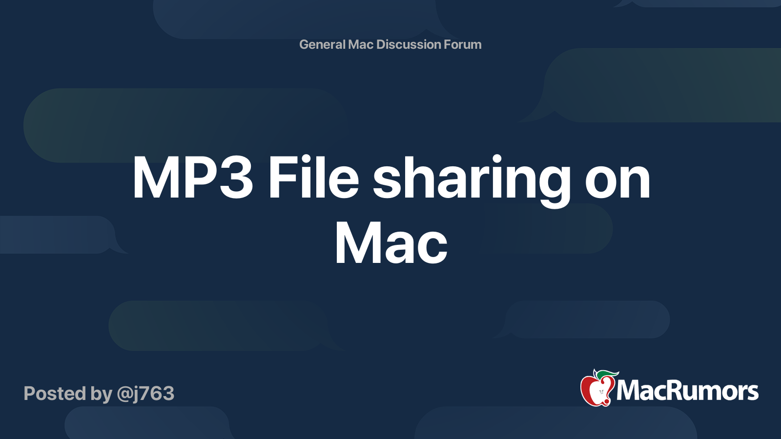 MP3 File sharing on Mac | MacRumors Forums