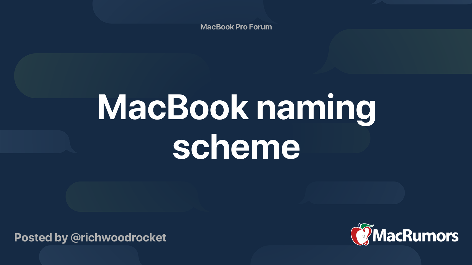 MacBook naming scheme | MacRumors Forums
