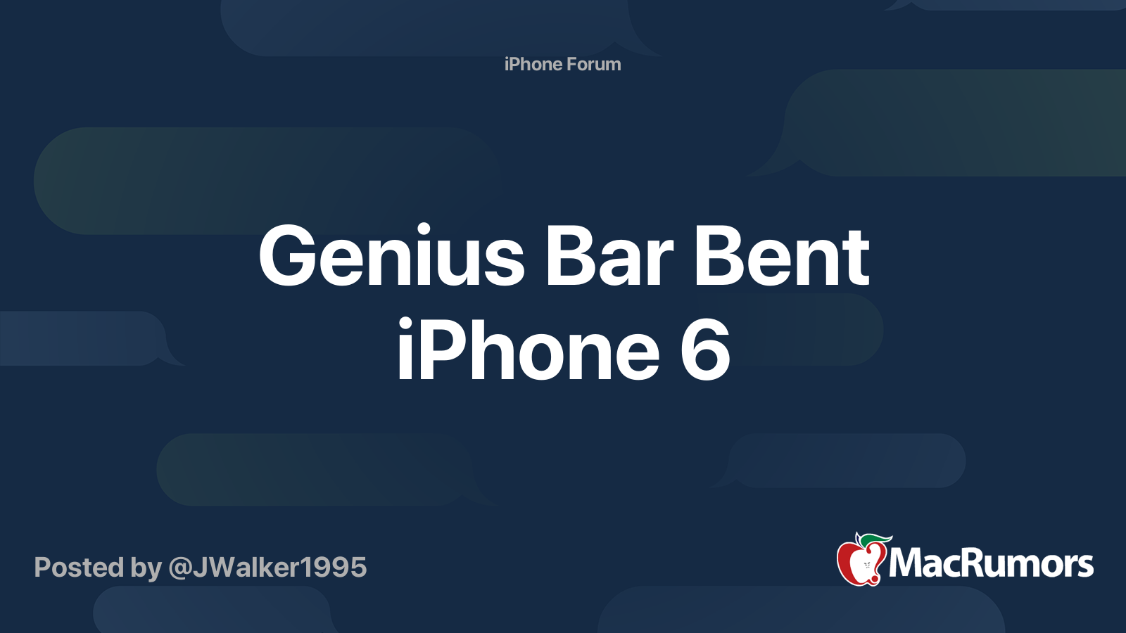 Genius Bar Bent iPhone 6 | MacRumors Forums
